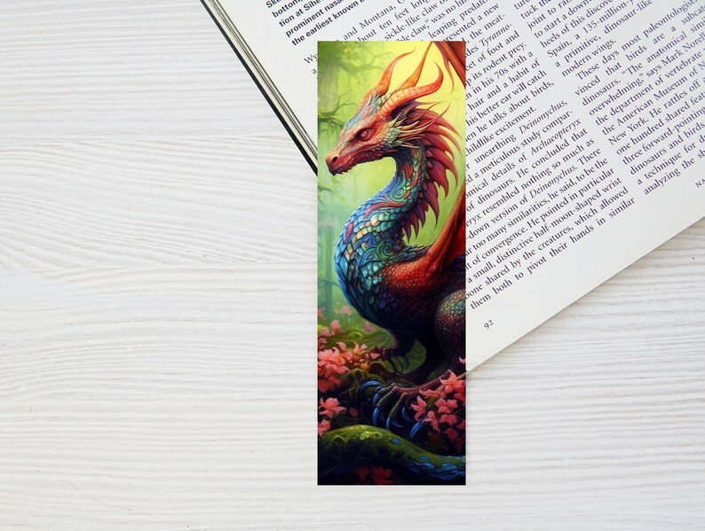 Printable Dragon Bookmarks | Set of 4 Bundle | Green Dragon Bookmark ...