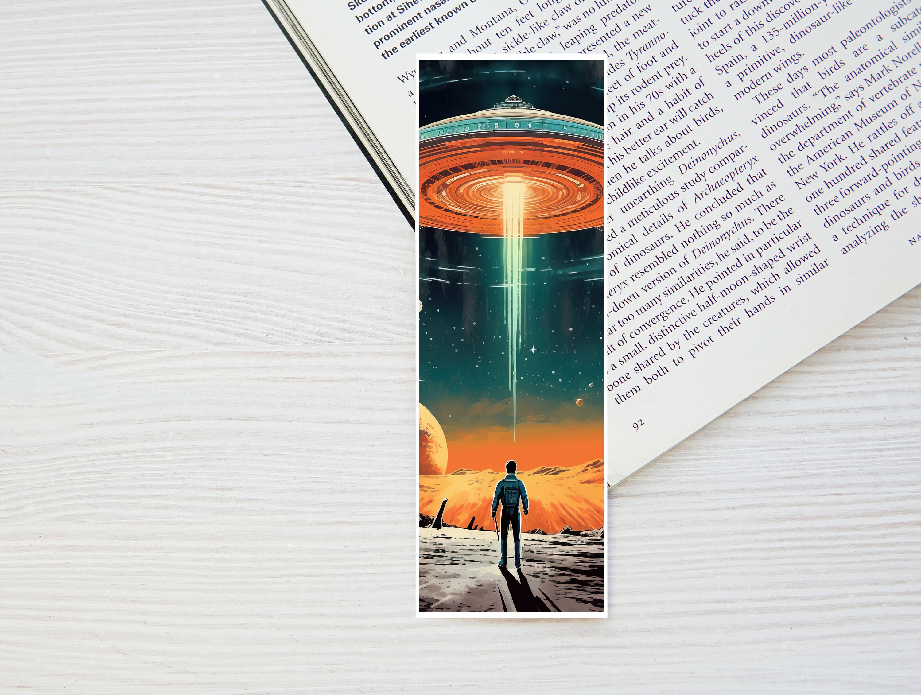 Printable Retro Sci-fi Bookmarks | Set of 4 | Vintage Retro Space | UFO ...