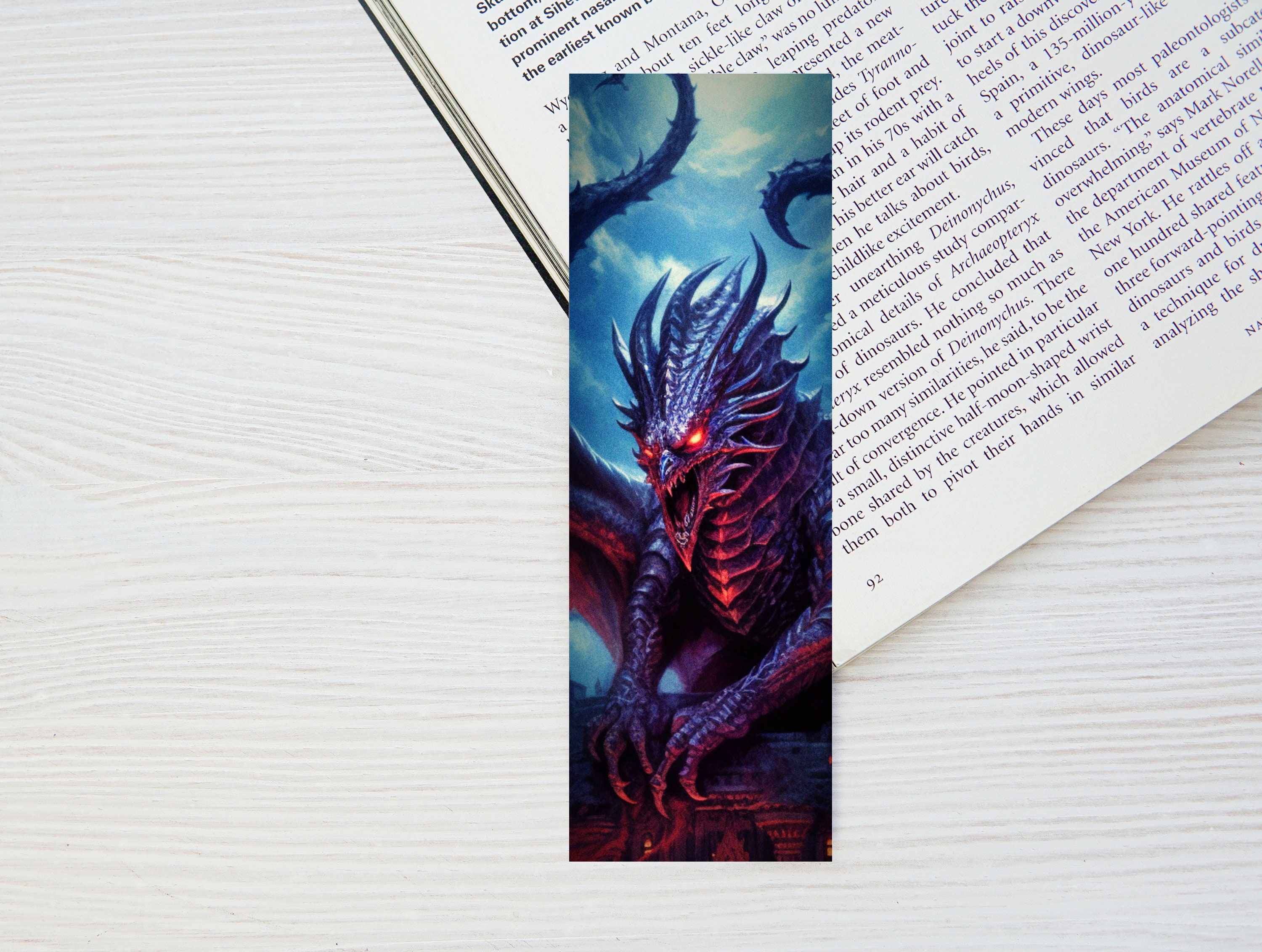 Printable Dragon Bookmarks Set of 4 Bundle Gothic Dragon Bookmark ...