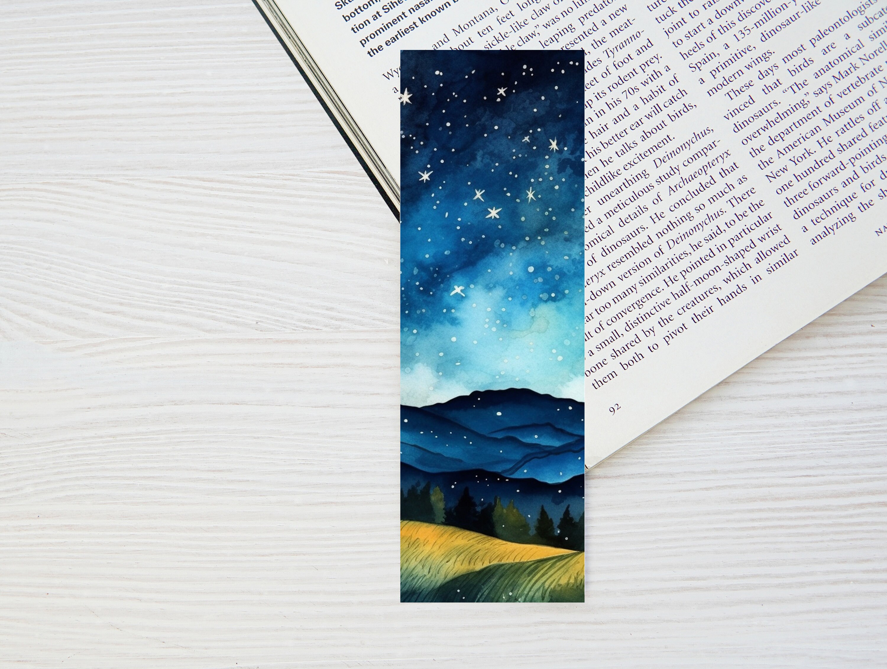 Printable Starry Night Bookmarks | 4 Bookmark Set | Unique Bookmark ...