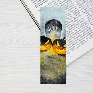 Printable Spooky Halloween Bookmark | 4 Bookmark Set | Unique Bookmark ...