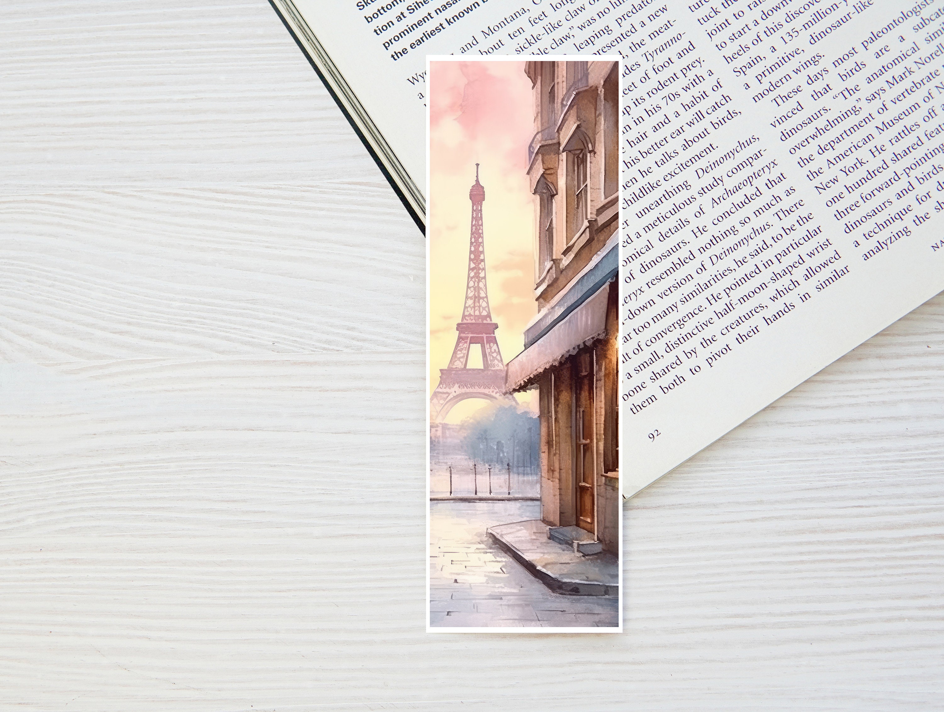 Printable Pink Eiffel Tower Bookmarks Set of 4 Digital Bookmark ...