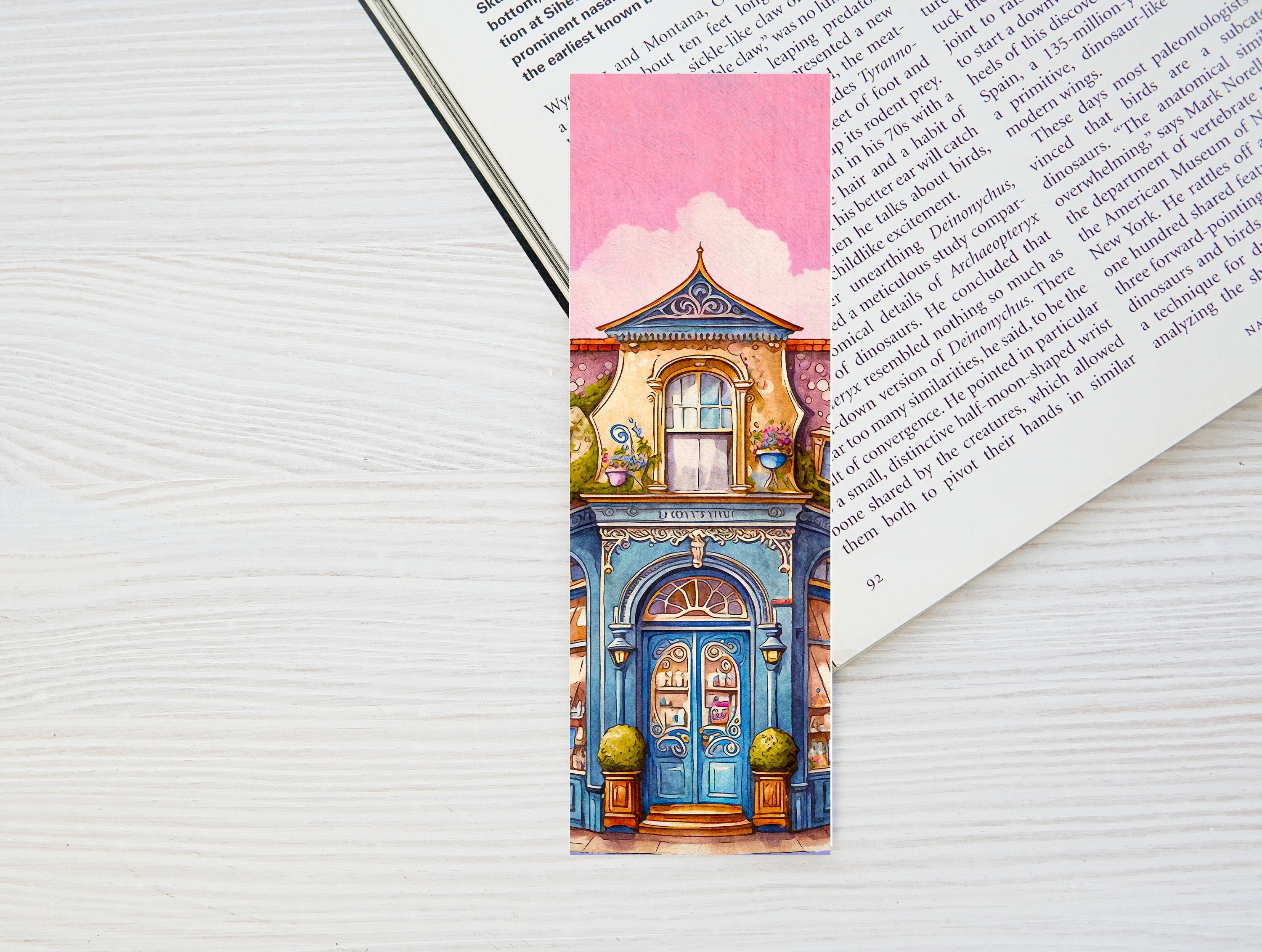 Printable Whimsical Shop Front Bookmarks | Set of 4 Bookmark | Cute ...