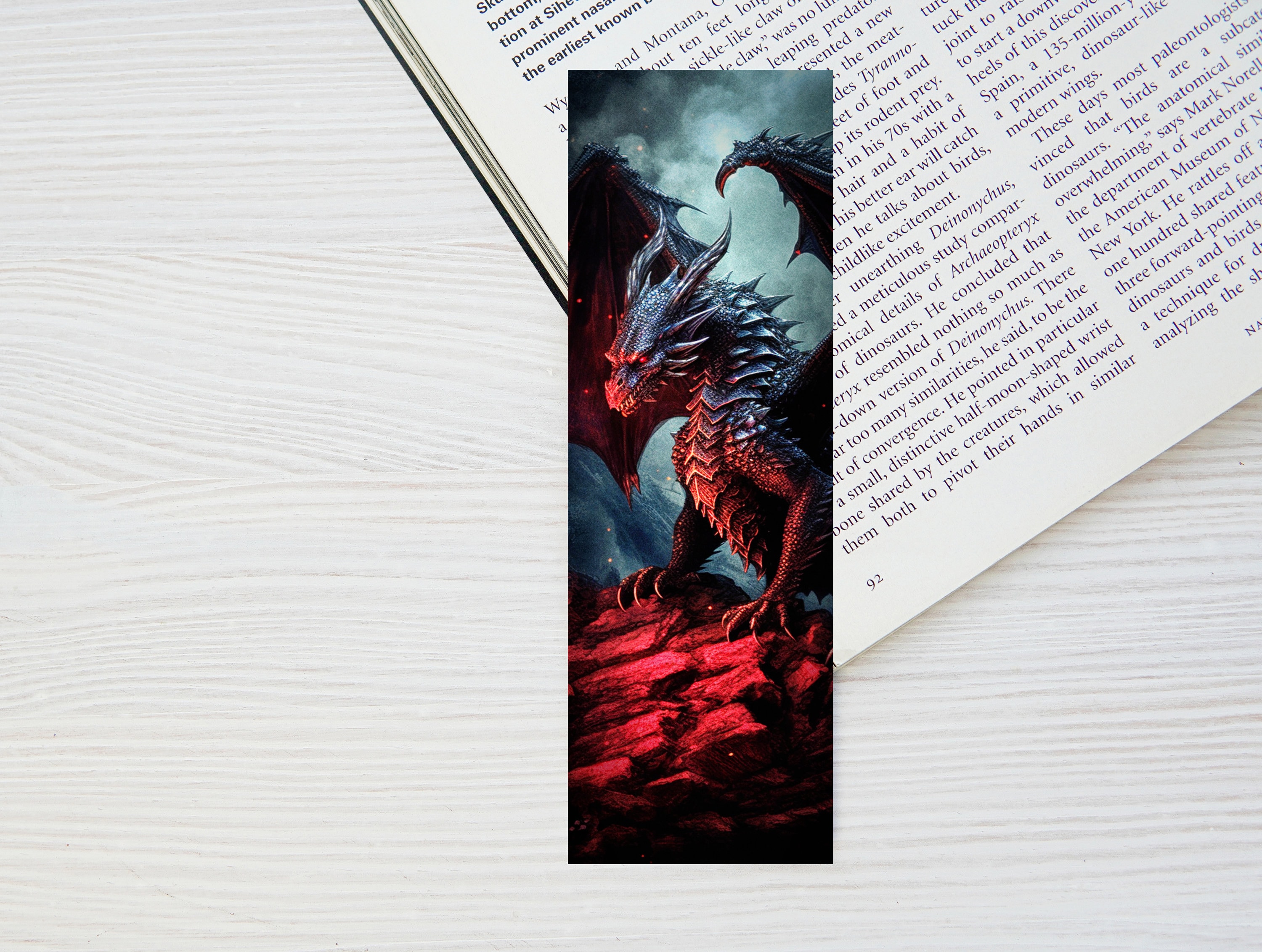 Printable Dragon Bookmarks Set of 4 Bundle Gothic Dragon Bookmark ...