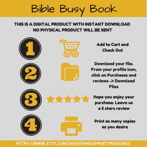 Bible Busy Book|12 Fun Pages| Perfect for Home School, on the Road or ...