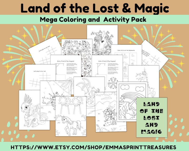 Land of the Lost & Magic - 30 Fun Pages| Every Page is Colorable ...