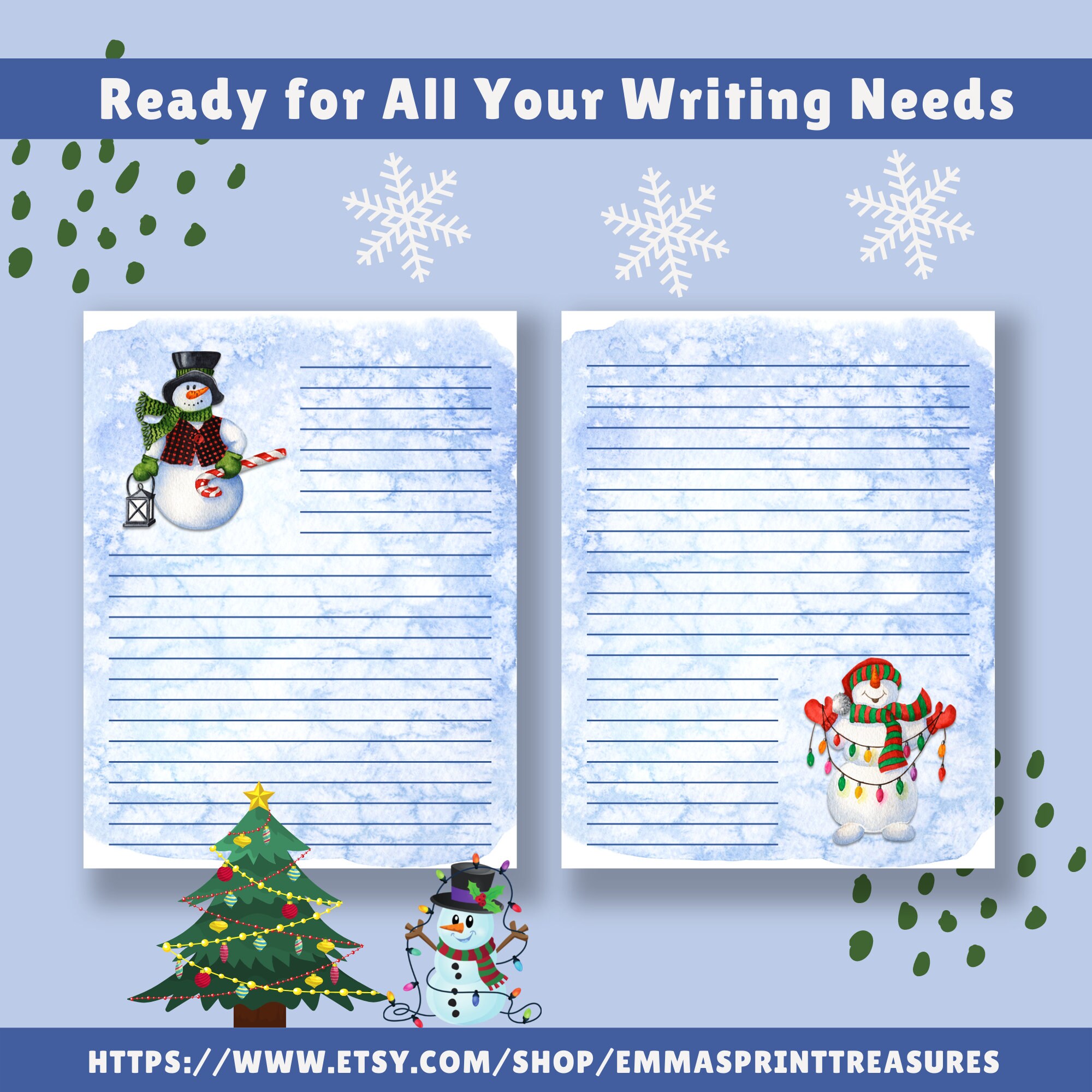 Mr Snowman Stationery| Digital Designer Stationery| Digital Planner ...