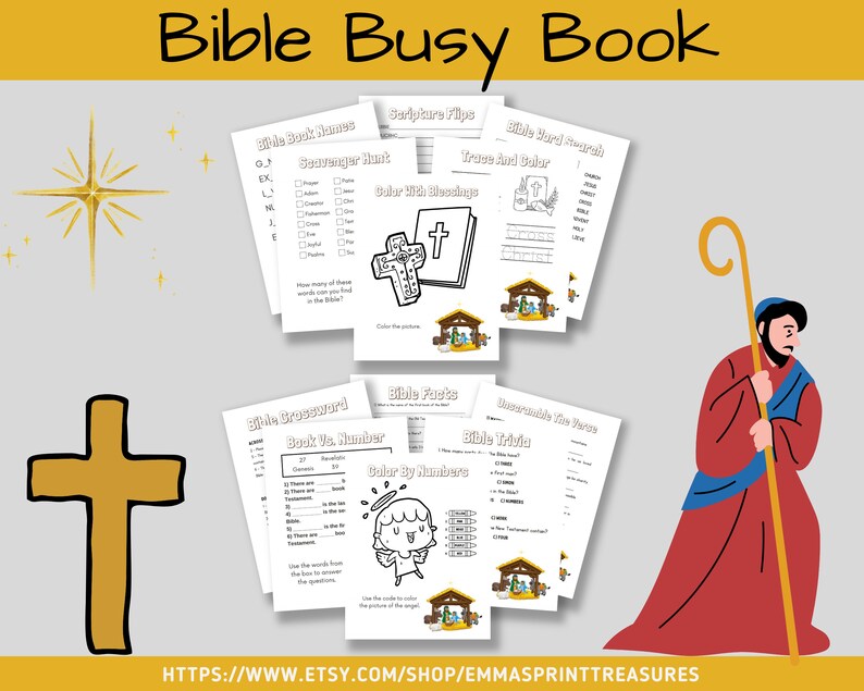 Bible Busy Book|12 Fun Pages| Perfect for Home School, on the Road or ...