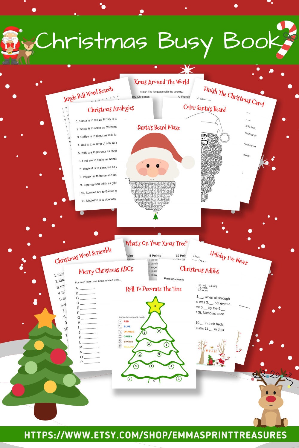 Christmas Busy Book14 Pages Perfect for Home School on the - Etsy