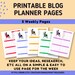 Printable Weekly Blog Planner Pages| 5 Colors - One for Each Week| Blog ...