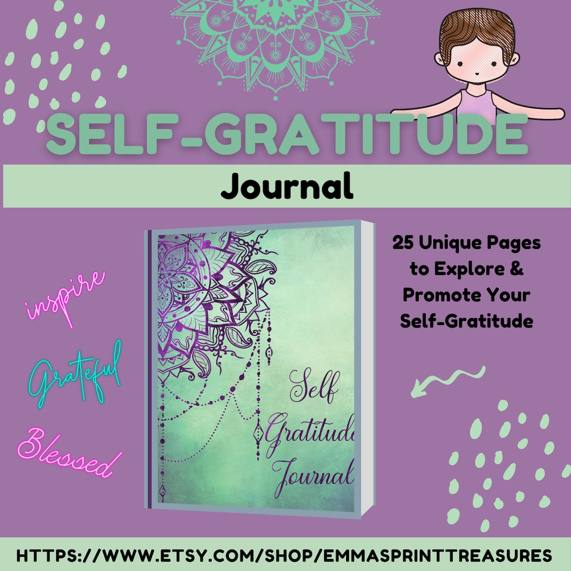 Self-gratitude Journal 25 Unique and Fun Pages to Explore and Realize ...