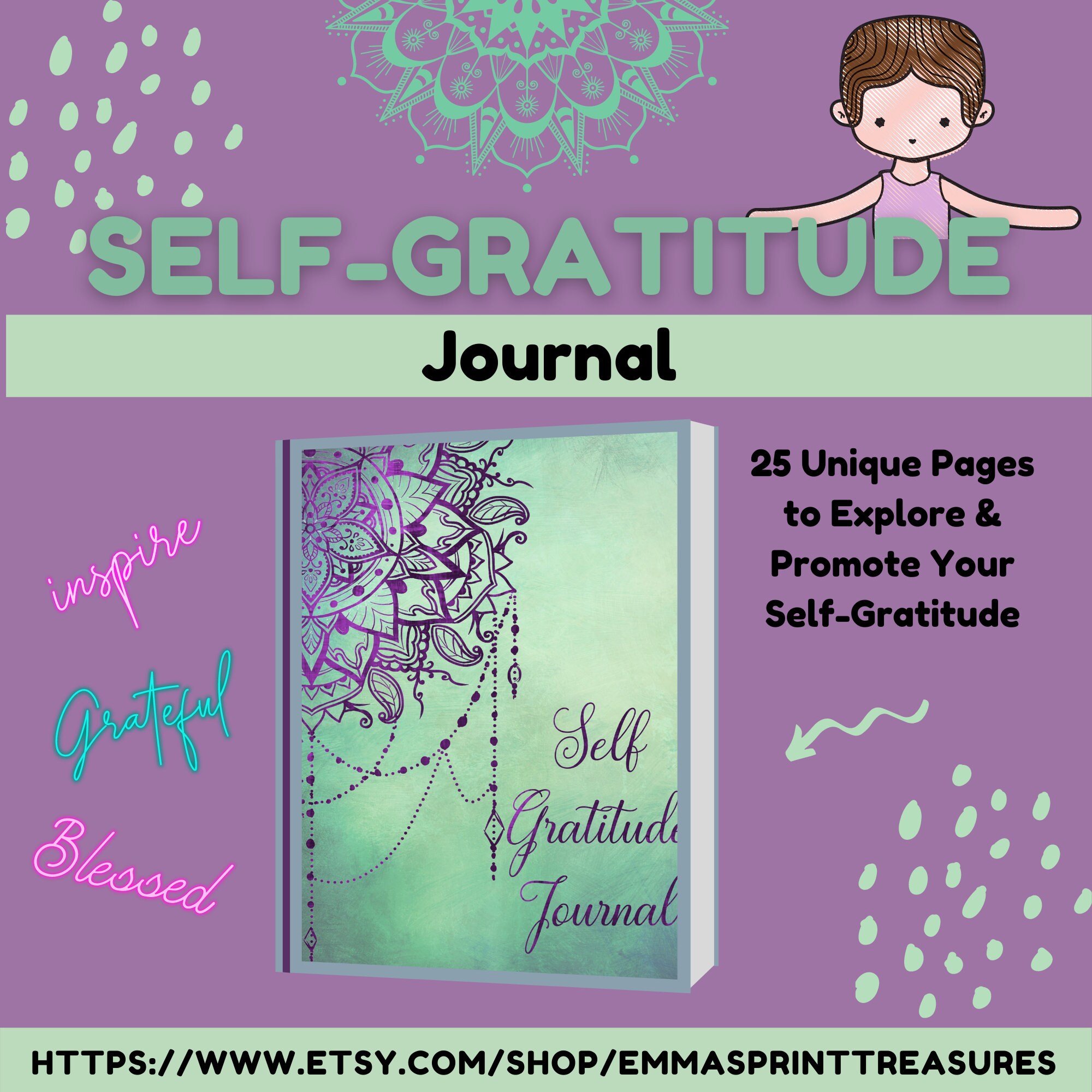 Self-gratitude Journal 25 Unique and Fun Pages to Explore and Realize ...