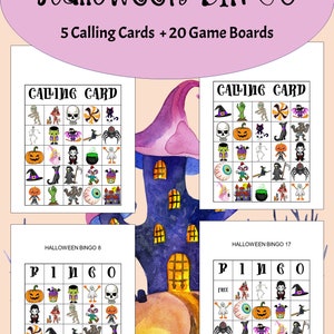 Halloween Bingo| 20 Unique Games Boards & 5 Calling Cards| Perfect ...