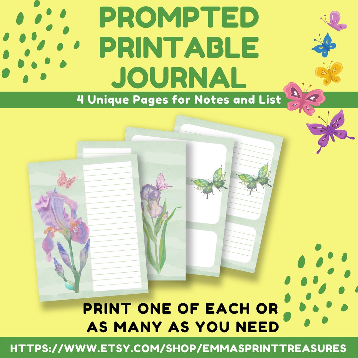 My April Journal 31 Unique Prompts Monthly Overview Themed Lined ...