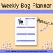 Printable Weekly Blog Planner Pages 5 Colors One for Each Week Blog ...