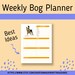 Printable Weekly Blog Planner Pages 5 Colors One for Each Week Blog ...