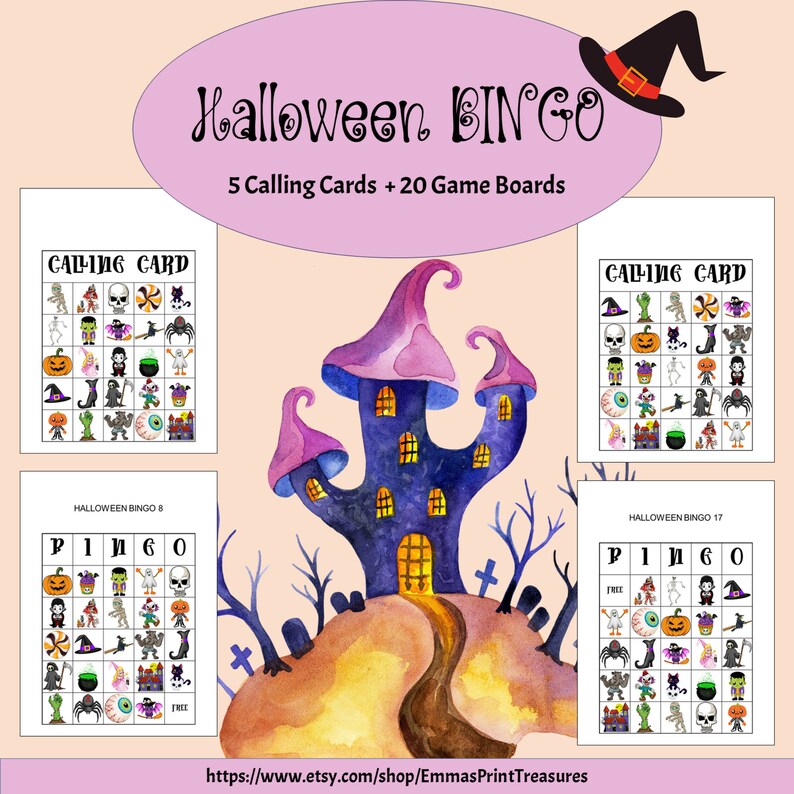 Halloween Bingo| 20 Unique Games Boards & 5 Calling Cards| Perfect ...