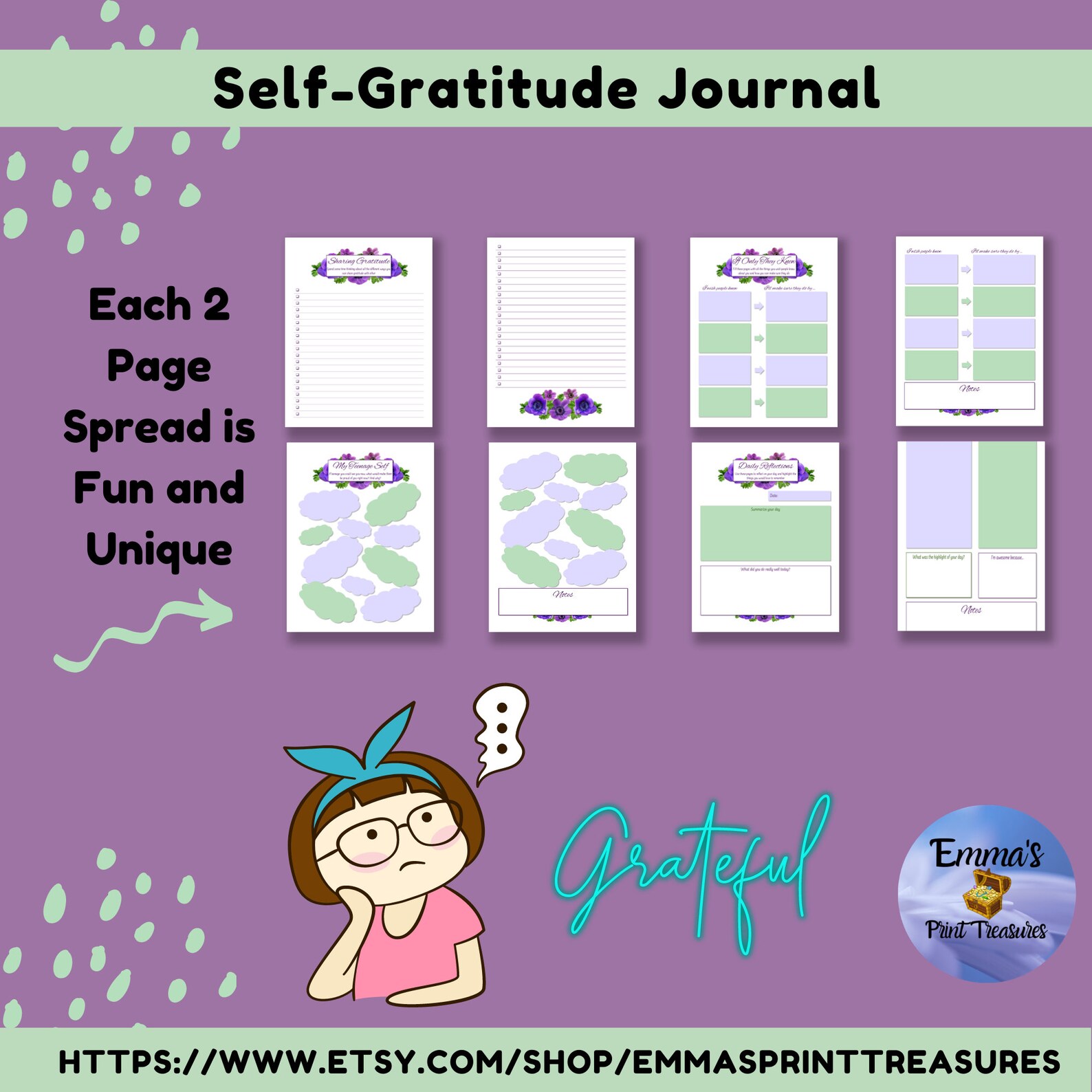 Self-gratitude Journal| 25 Unique and Fun Pages to Explore and Realize ...