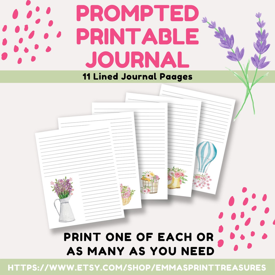 My March Journal 31 Unique Prompts Monthly Overview Themed - Etsy