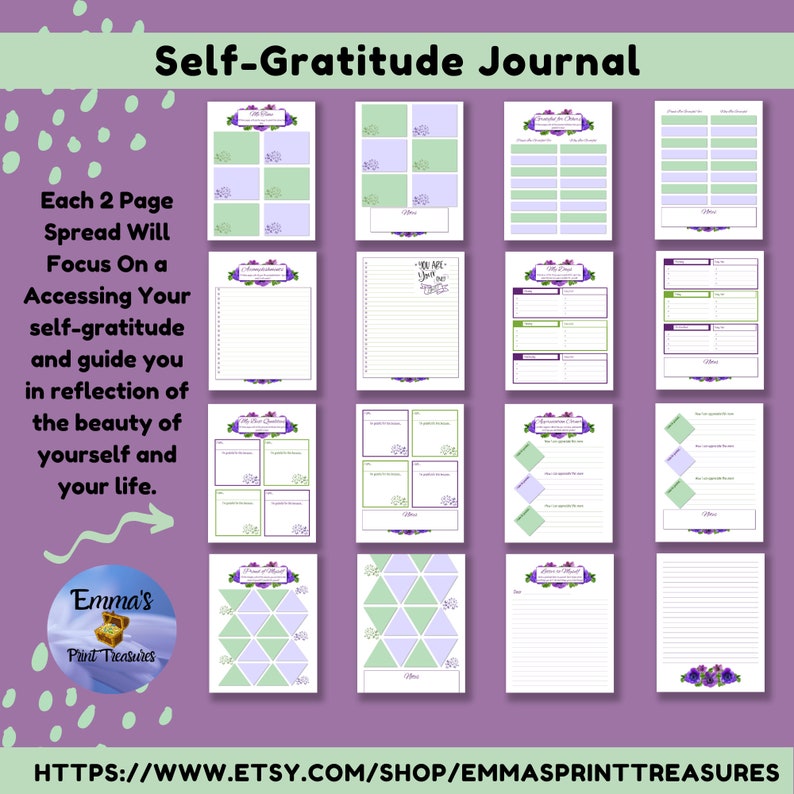 Self-gratitude Journal| 25 Unique and Fun Pages to Explore and Realize ...