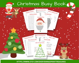 Alphabet Matching Activity Christmas Busy Book Pages - Etsy