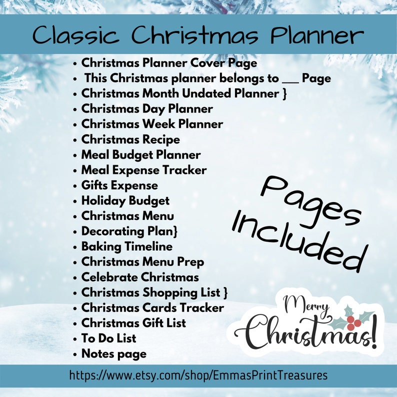 Classic Christmas Planner Everything You Need to Plan and Organize Your ...