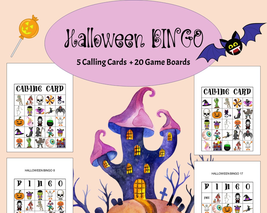 Halloween Bingo| 20 Unique Games Boards & 5 Calling Cards| Perfect ...