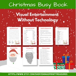 Christmas Busy Book|14 Pages| Perfect for Home School, on the Road or ...