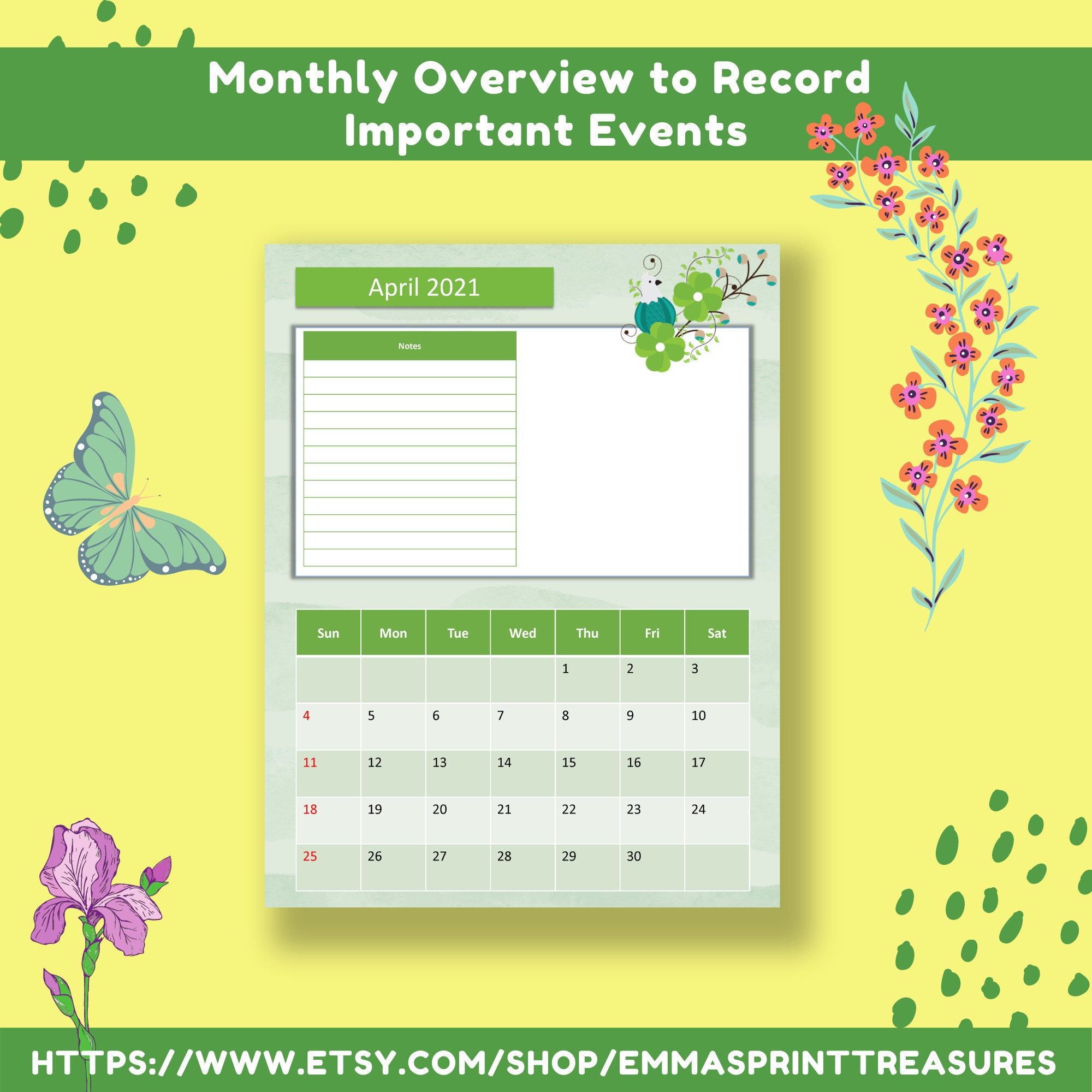 My April Journal 31 Unique Prompts Monthly Overview Themed Lined ...