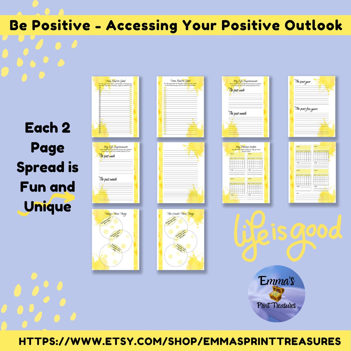 Be Positive Accessing Your Positive Outlook Journal 27 Unique and Fun ...