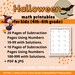 Halloween Math Printables for Kids| 4th to 6th Grade| Addition ...