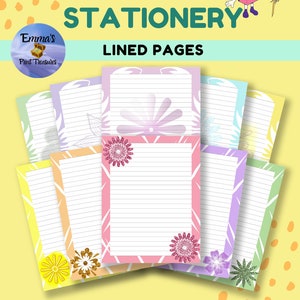 Spring Digital Designer Stationery| Digital Planner Inserts| Set of 10 ...