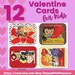 12 Valentine Cards for Kids| Assorted & Vintage| 4x5| Instant Download ...