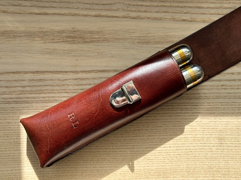 Leather Cigar Case With Cigar Tubes Handmade Cigar Holder - Etsy
