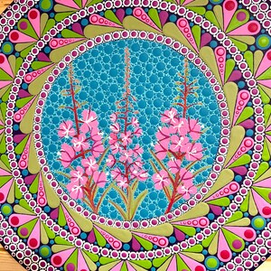 Flower Mandala, Flower Dot Art, Boho Gift, Mandala Dot Art, Hand ...