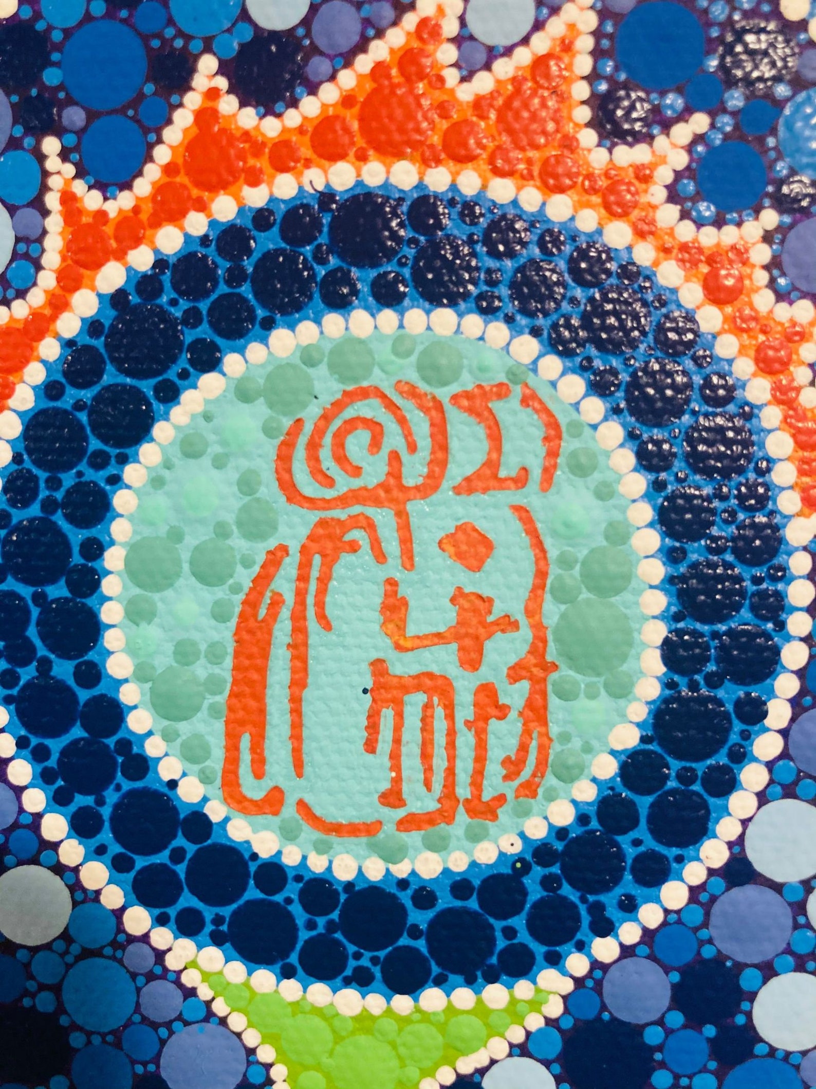 Flower Dot Art, Nature Dot Art, Dot Mandala Art, Hand Painted Canvas ...