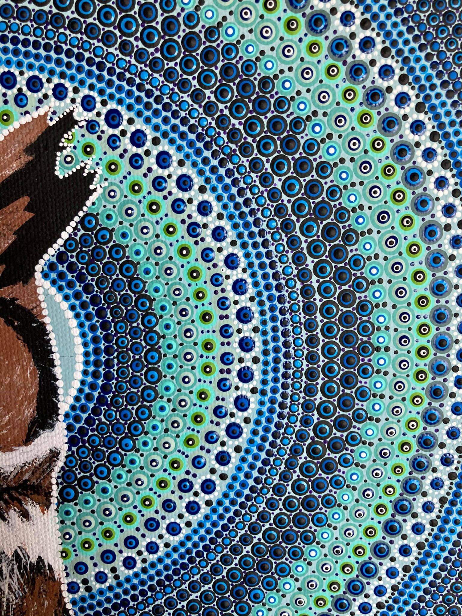 Great Horned Owl Dot Art, Owl Dot Mandala Art, Owl Mandala Art, Hand ...