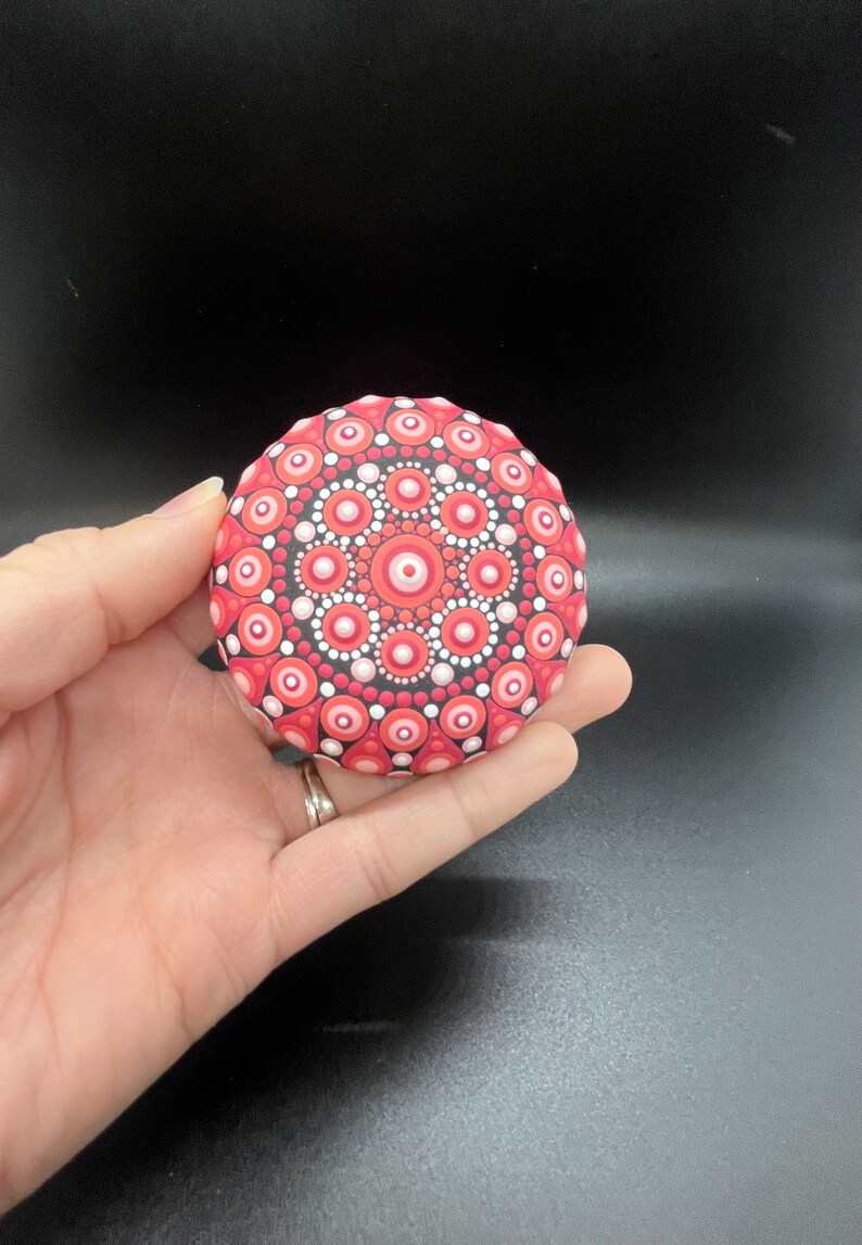 Hand Painted Mandala Stone Dot Painting Mandala Stone Dot - Etsy