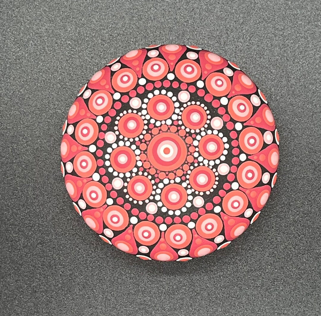 Hand Painted Mandala Stone Dot Painting Mandala Stone Dot - Etsy