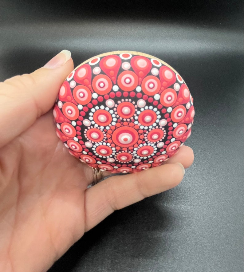 Hand Painted Mandala Stone Dot Painting Mandala Stone Dot - Etsy