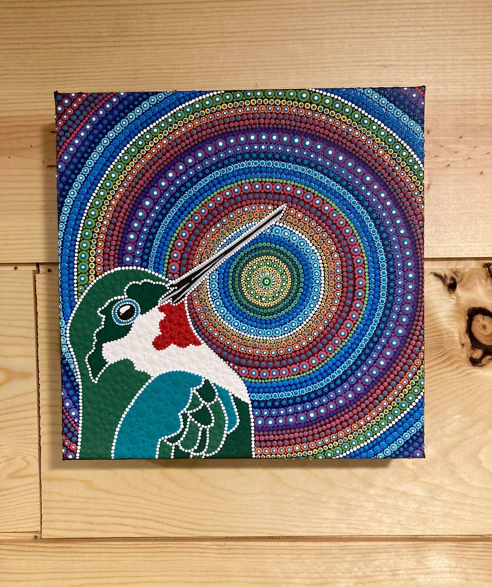 Hummingbird Dot Art, Hummingbird Dot Mandala Art, Hummingbird Art, Hand ...