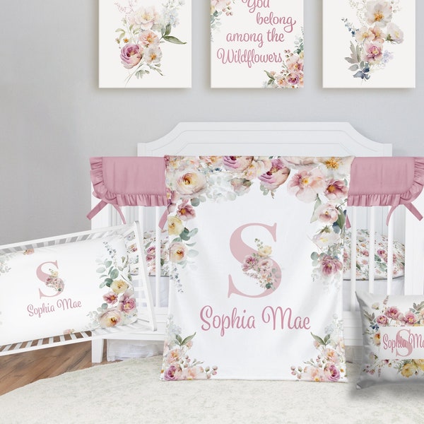 Rose Crib Bedding - Etsy