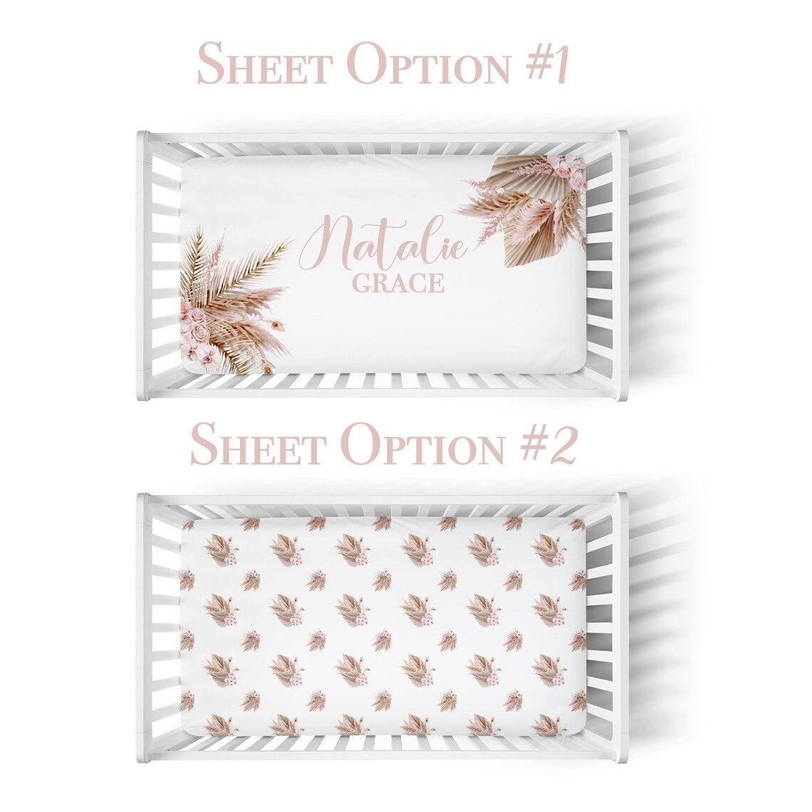 Baby Girl Boho Bedding Set Floral Boho Crib Bedding Set - Etsy