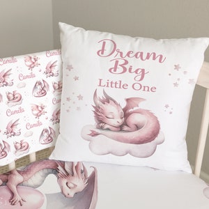 Baby Girl Dragon Crib Bedding Set, Personalized Baby Girl Blanket ...