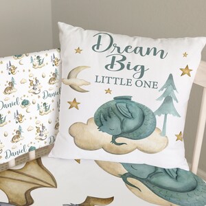 Dragon Crib Bedding Set, Dragon Nursery, Personalized Dragon Blanket ...