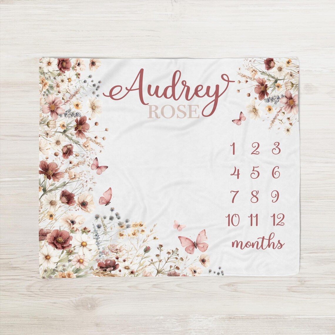 Custom Wildflower Crib Sheet for Baby Girl Botanical Nursery- Boho ...