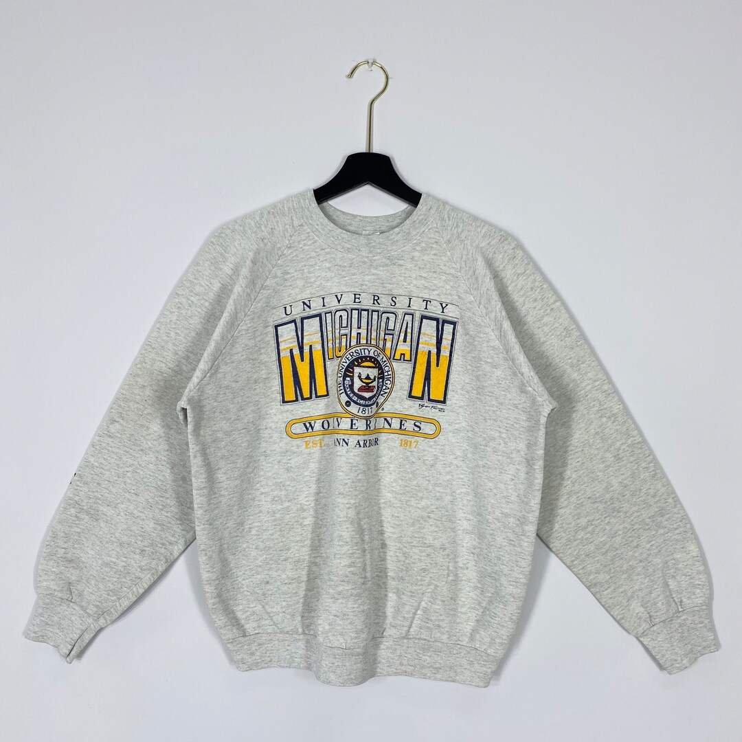 Vintage 90s University Michigan Sweatshirt University Michigan Crewneck ...