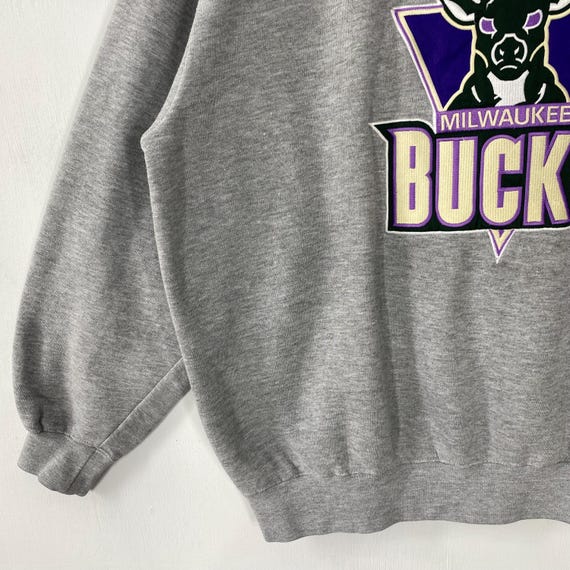 Vintage Milwaukee Bucks Sweatshirt Milwaukee Bucks Cr… - Gem
