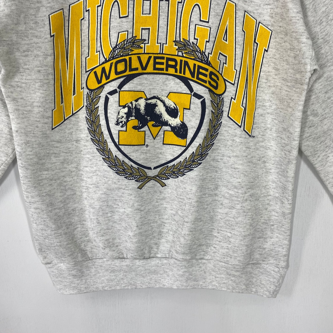 Vintage 90s University Michigan Sweatshirt Michigan Crewneck Michigan ...