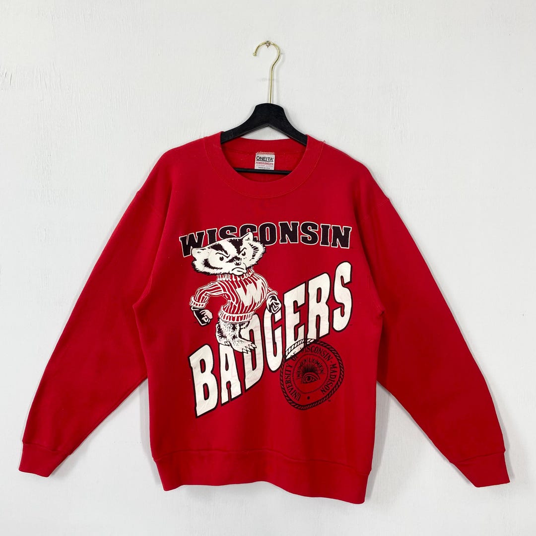 Vintage 90s University Wisconsin Sweatshirt University Wisconsin ...